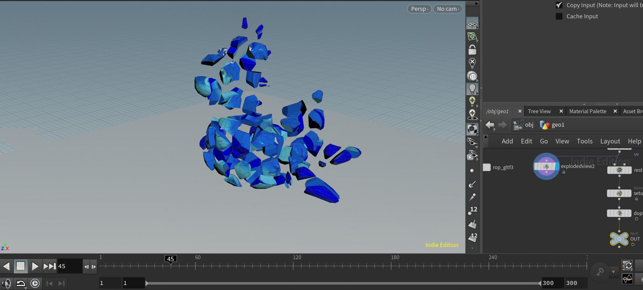 Vertex Animation Texture(VAT) for WebGL with Houdini (Rigid body) - 読書乾燥文